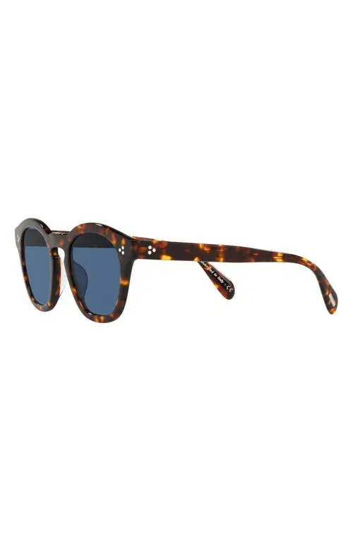 Oliver Spencer Boudreau La Round Sunglasses - Brown Wood