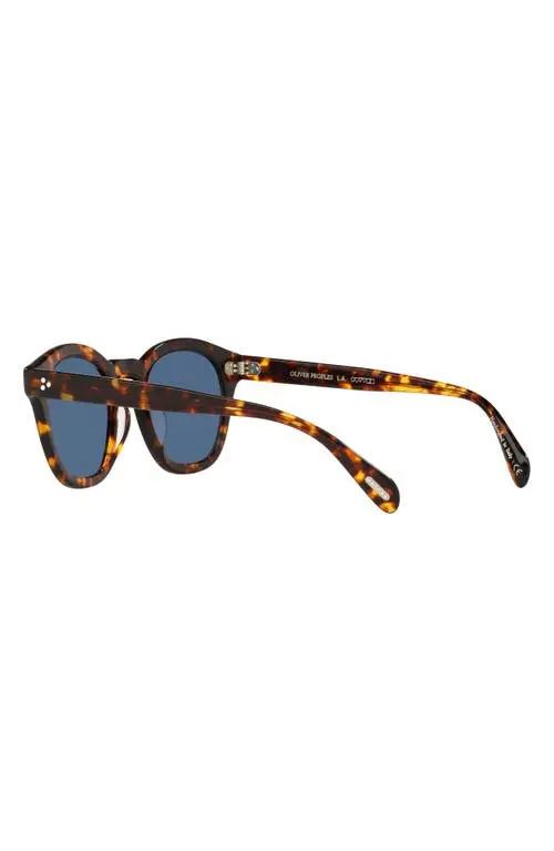 Oliver Spencer Boudreau La Round Sunglasses - Brown Wood
