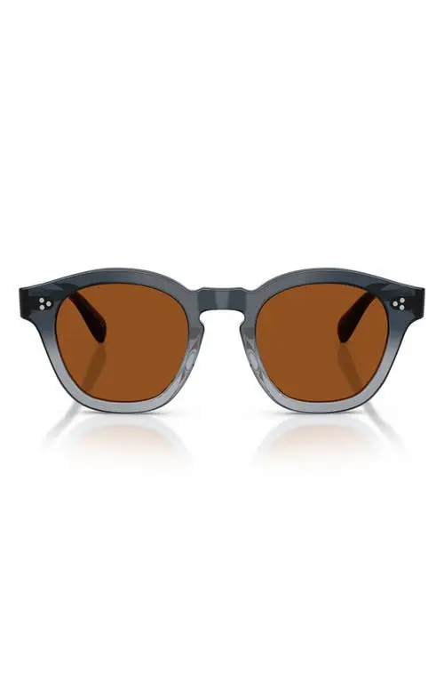 Oliver Spencer Boudreau La Round Sunglasses - Twilight Gradient/brown