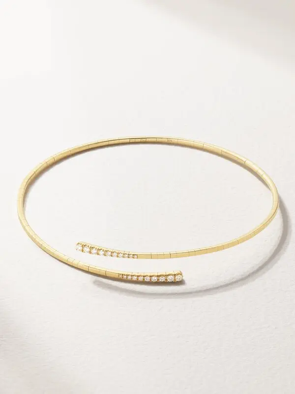 DIANE KORDAS 9-karat Diamond Arm Cuff - Gold