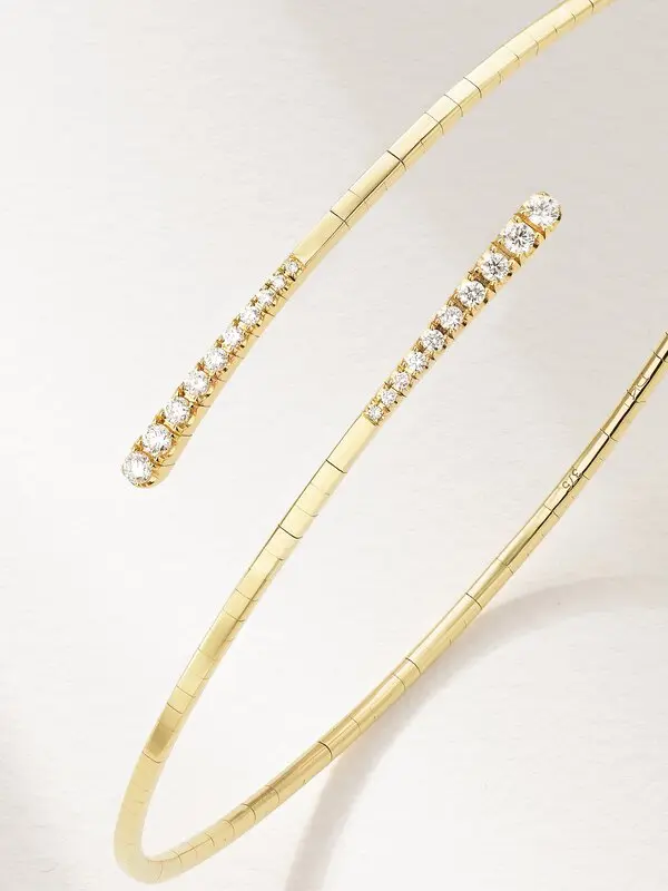 DIANE KORDAS 9-karat Diamond Arm Cuff - Gold