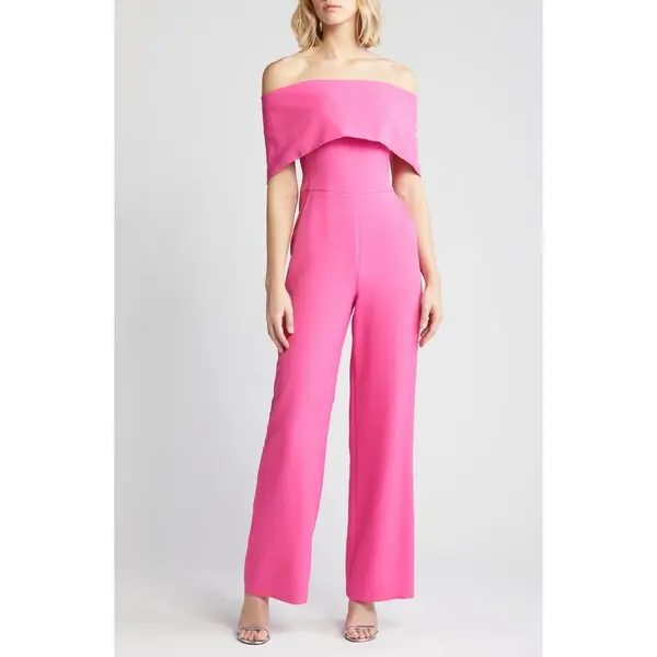 Vince Camuto Off-the-shoulder Jumpsuit - Pink
