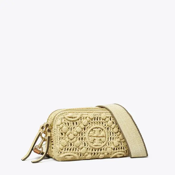 Tory Burch Mini Miller Raffia Crossbody Bag