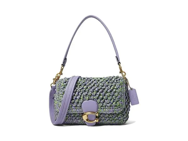 COACH Popcorn Texture Straw Soft Tabby Shoulder Bag