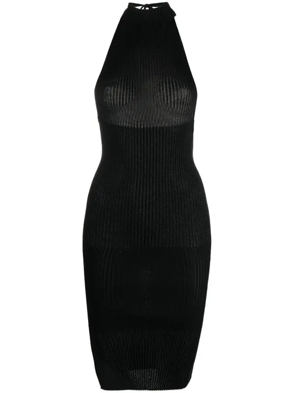 A. Roege Hove Emma Ribbed-Knit Dress - Black - 18% Off | Editorialist