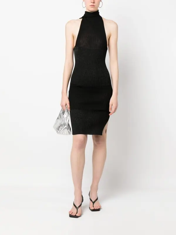 A. ROEGE HOVE Emma Ribbed-knit Dress - Black
