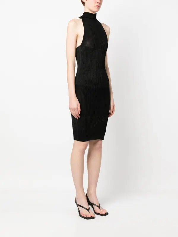 A. ROEGE HOVE Emma Ribbed-knit Dress - Black