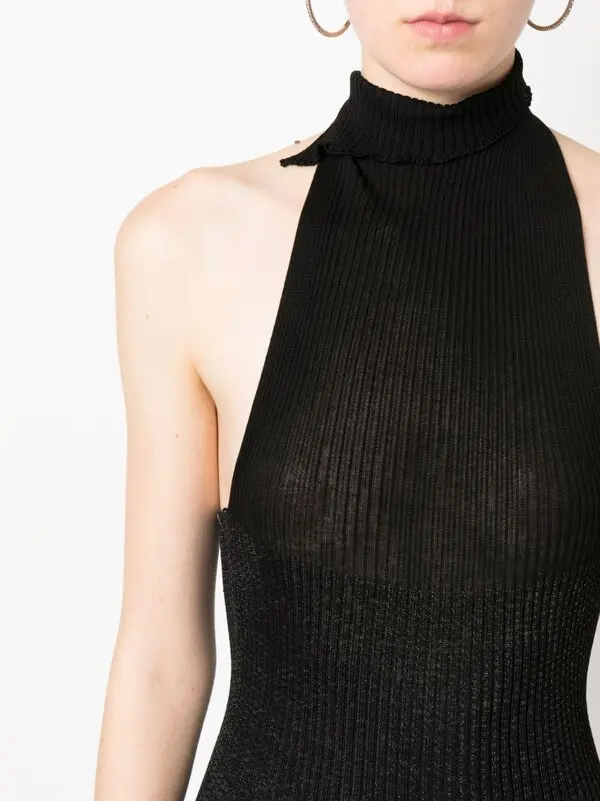 A. ROEGE HOVE Emma Ribbed-knit Dress - Black