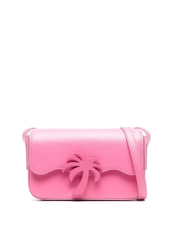 Palm Angels Bridge Leather Crossbody Bag - Pink