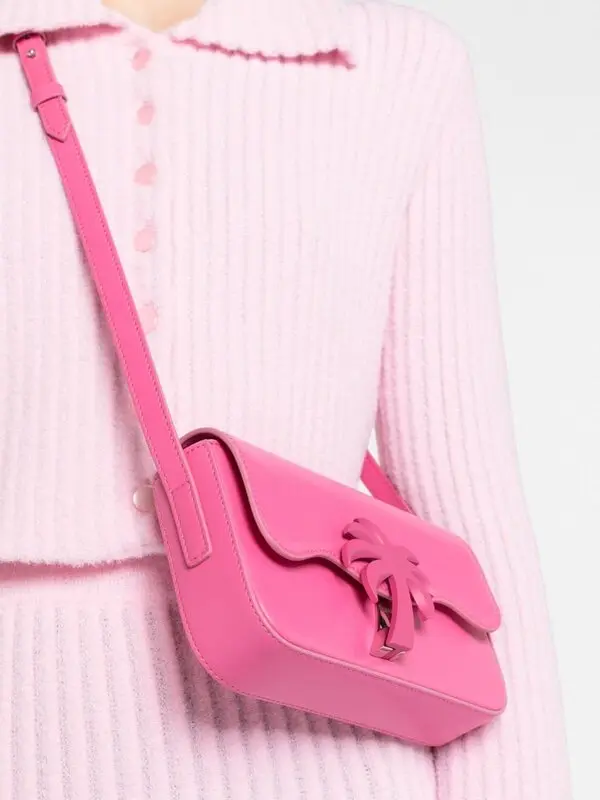 Palm Angels Bridge Leather Crossbody Bag - Pink