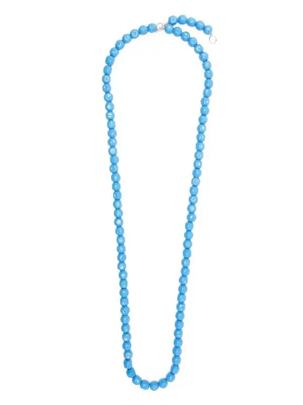 JIL SANDER Beaded T-bar Necklace - Blue
