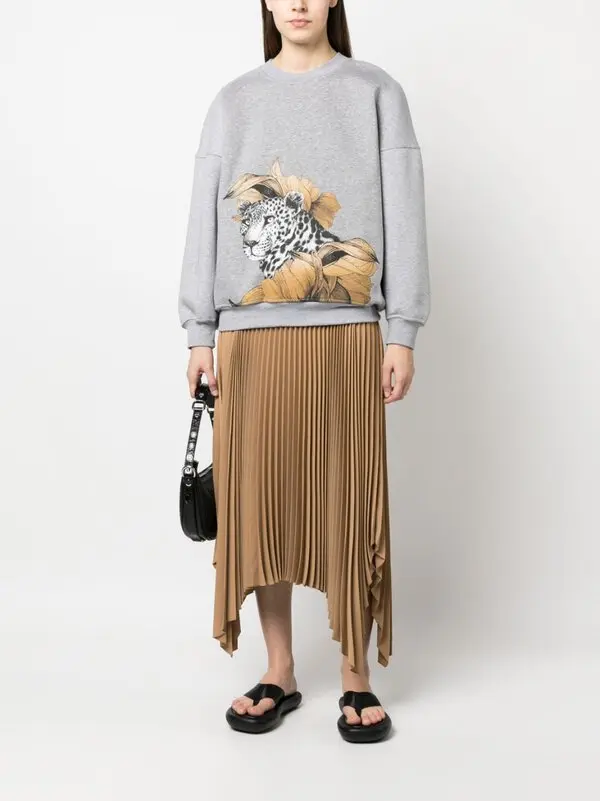 IOANA CIOLACU Graphic-print Sweatshirt - Grey