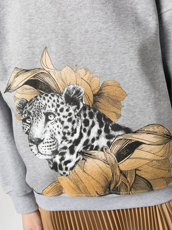 IOANA CIOLACU Graphic-print Sweatshirt - Grey