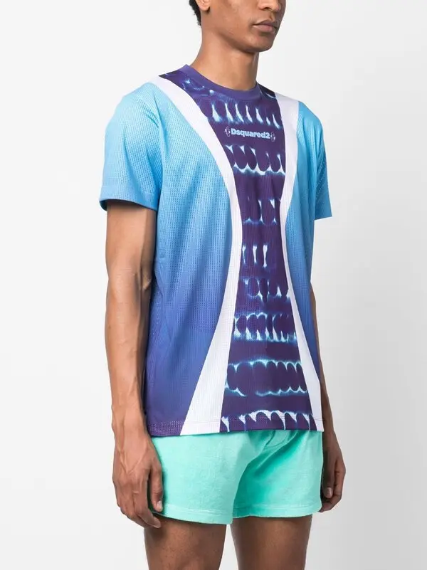 Dsquared2 Graphic-print Perforated T-shirt