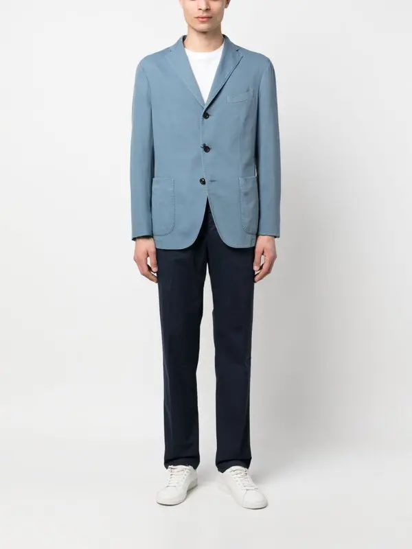 Kiton Off-centre Button Straight-leg Trousers