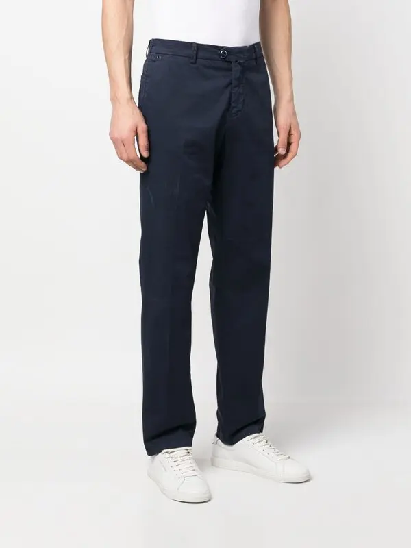 Kiton Off-centre Button Straight-leg Trousers
