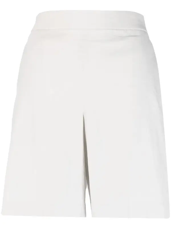 Theory High-waisted Thigh-length Shorts - Neutrals