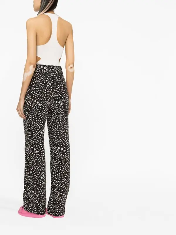 Stella McCartney Star-print Silk Trousers