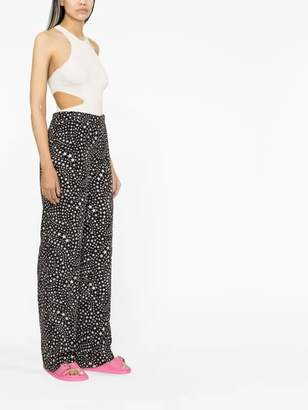 Stella McCartney Star-print Silk Trousers