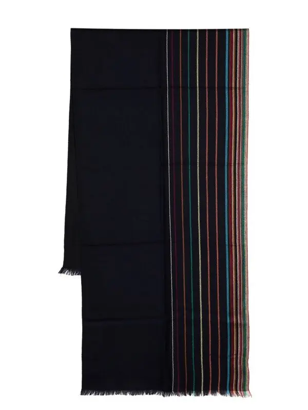 Paul Smith Wool-silk Signature Stripe Scarf - Blue