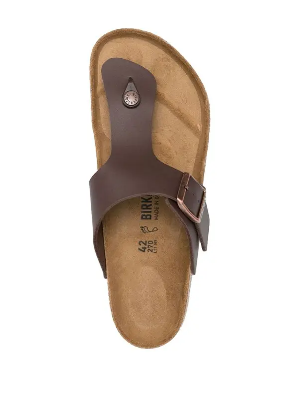 BIRKENSTOCK Gizeh Leather Sandals - Brown