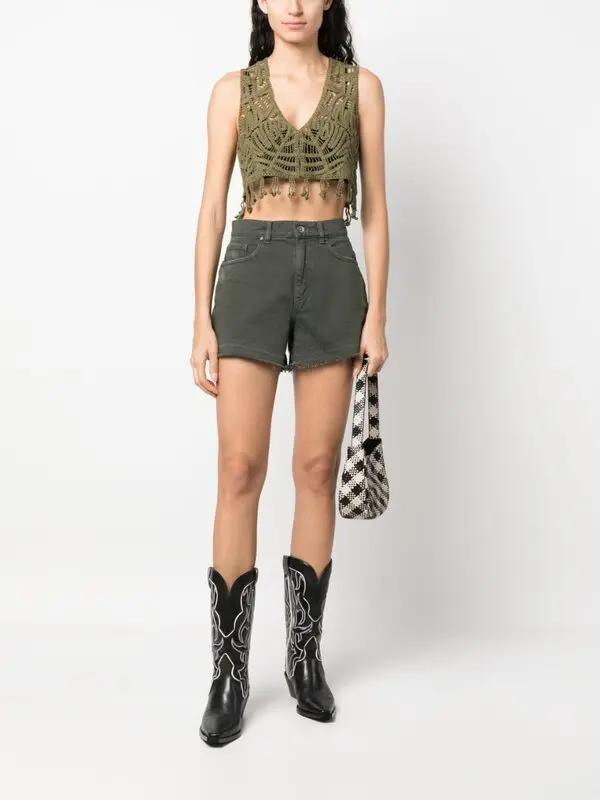 P.a.r.o.s.h Distressed-effect Denim Shorts