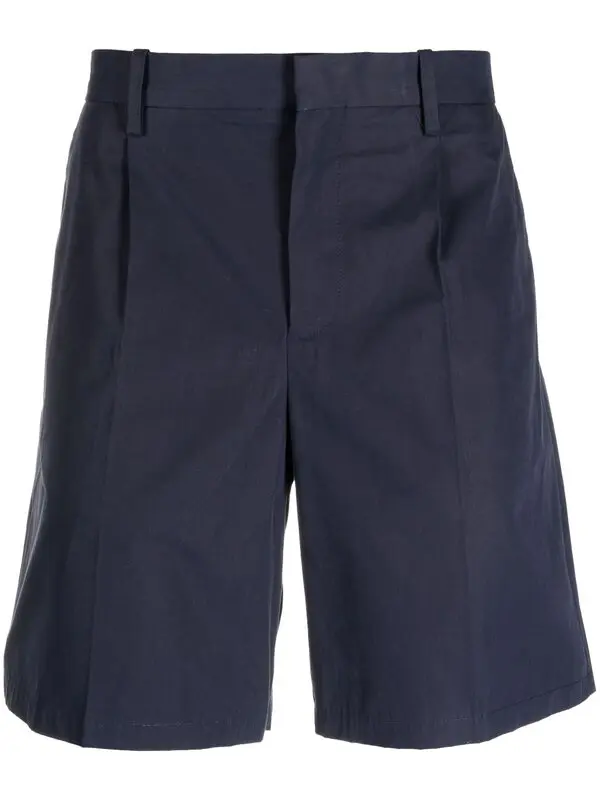 A.p.c. Cotton Bermuda Shorts - Blue