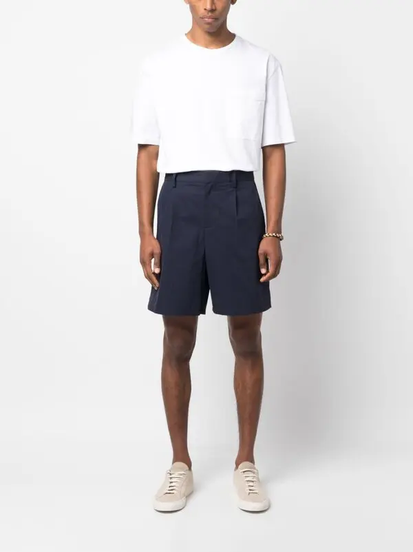 A.p.c. Cotton Bermuda Shorts - Blue