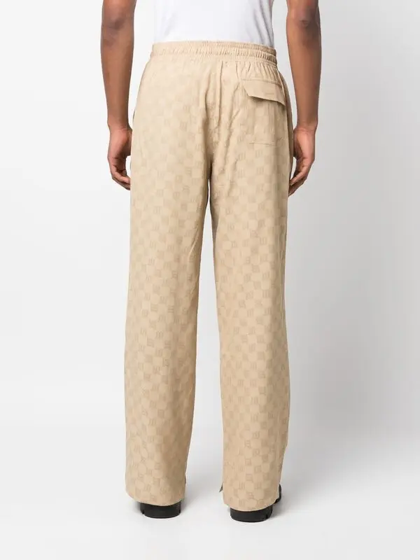 MISBHV Logo-print Wide-leg Trousers - Neutrals