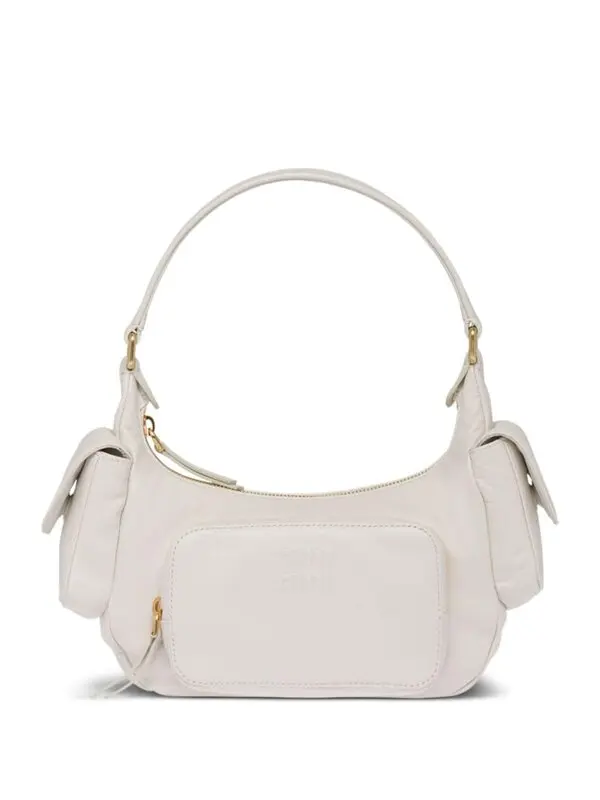 Miu Miu Logo-embossed Shoulder Bag - White