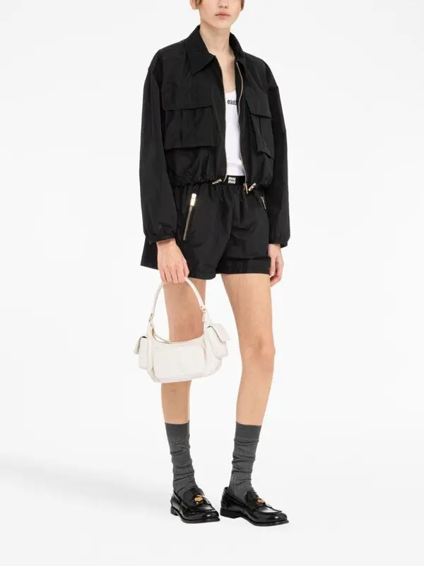 Miu Miu Logo-embossed Shoulder Bag - White