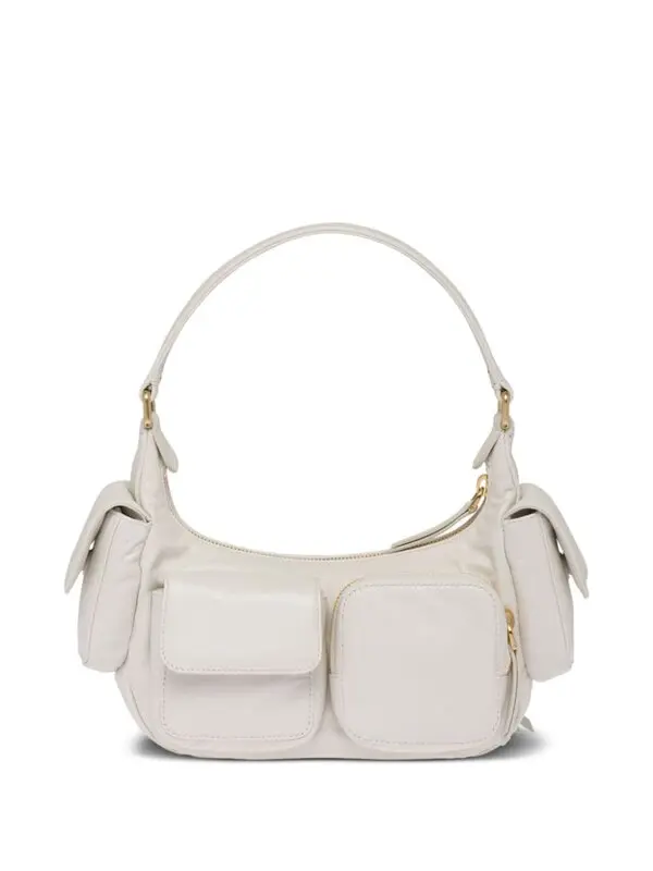 Miu Miu Logo-embossed Shoulder Bag - White