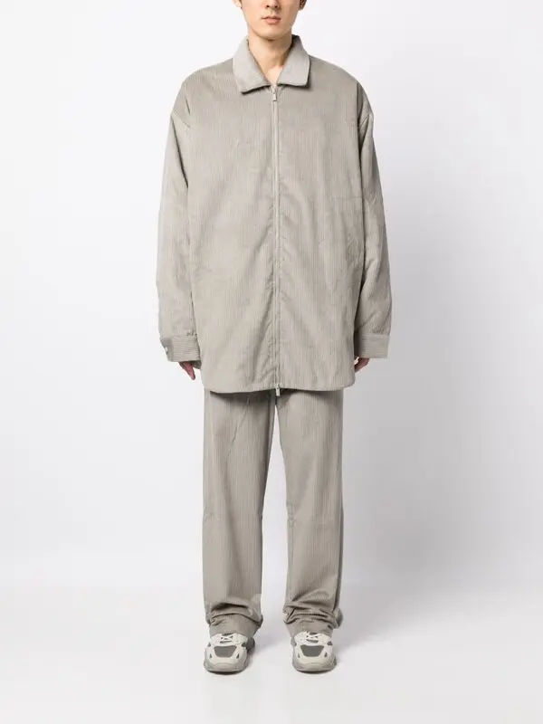 Fear Of God Corduroy Zip-up Shirt Jacket - Grey