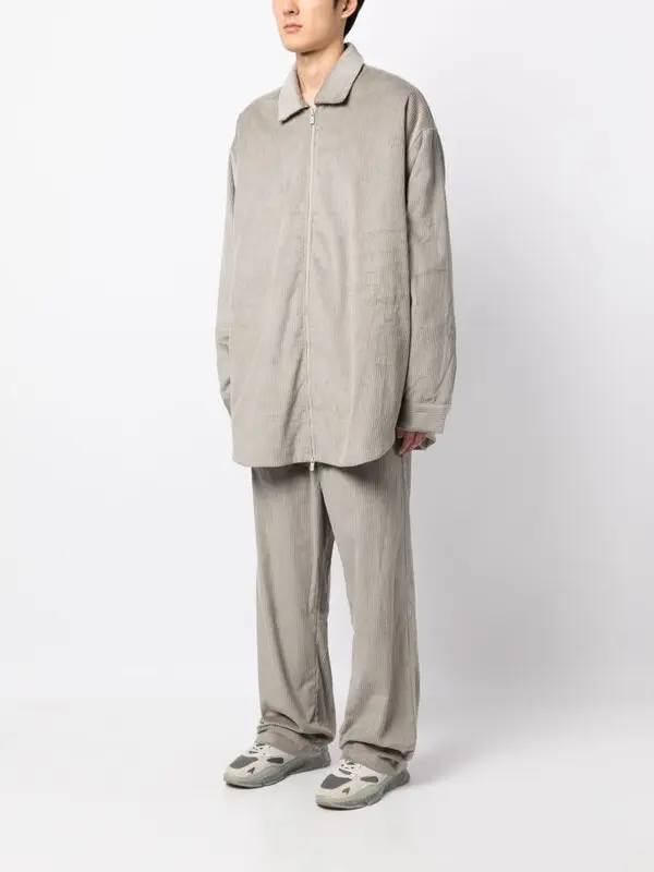 Fear Of God Corduroy Zip-up Shirt Jacket - Grey