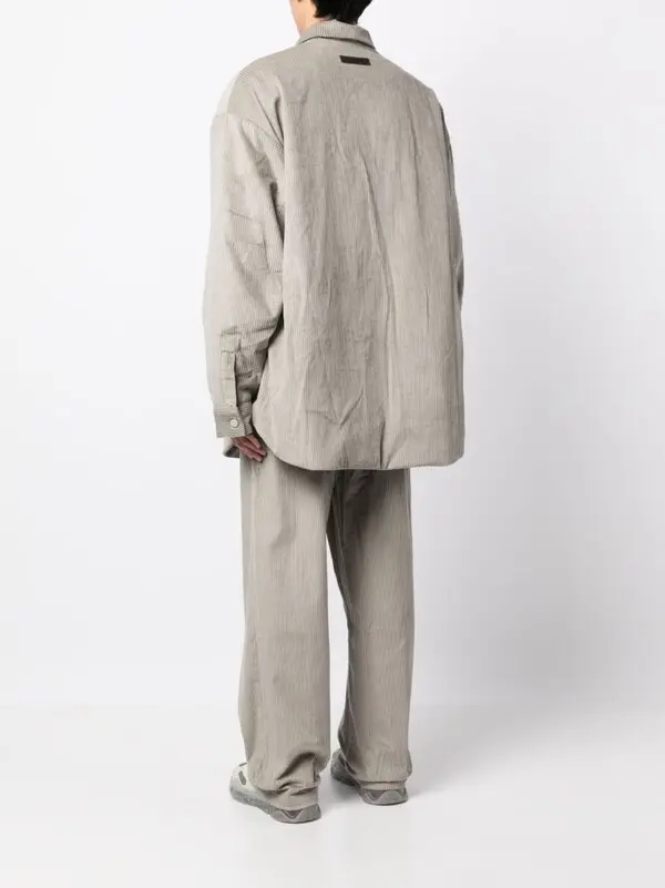 Fear Of God Corduroy Zip-up Shirt Jacket - Grey