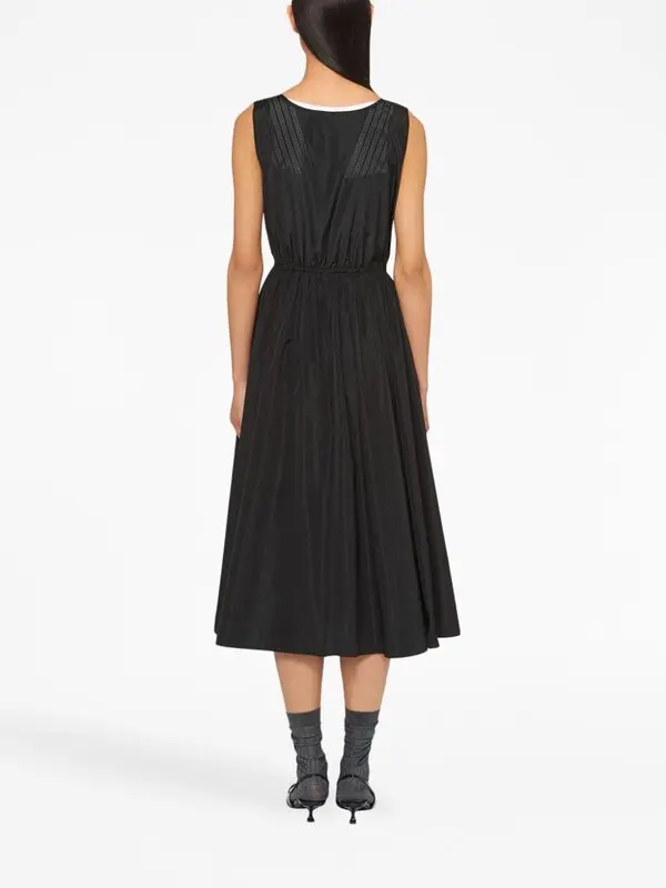 Miu Miu Sleeveless Zip-Up Midi Dress - Black | Editorialist
