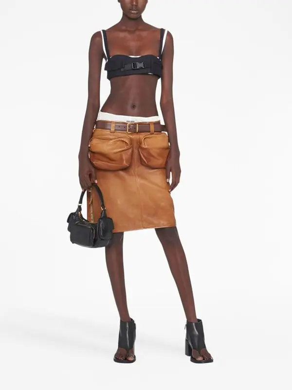 Miu Miu Leather Shoulder Bag - Black