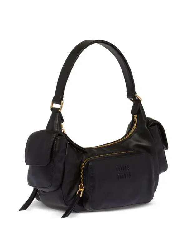 Miu Miu Leather Shoulder Bag - Black