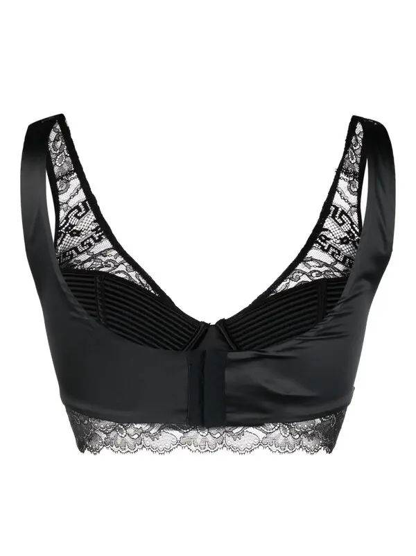 Versace Greca-detail Lace Bralette