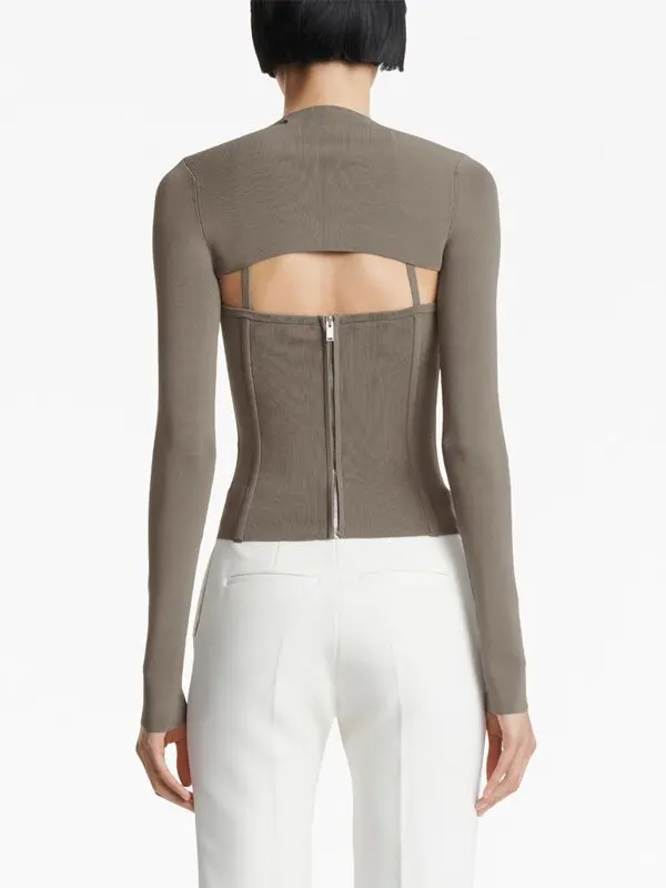 DION LEE Square-neck Corset Top