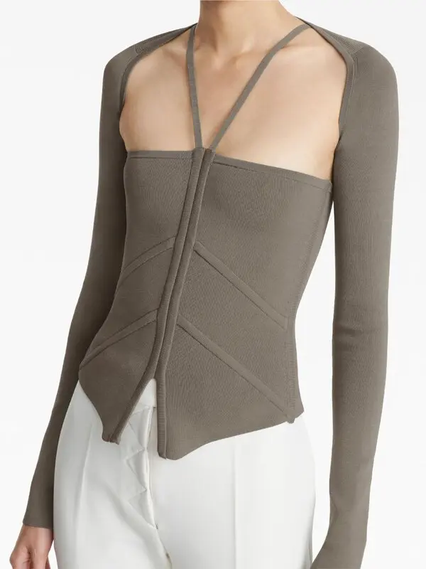 DION LEE Square-neck Corset Top