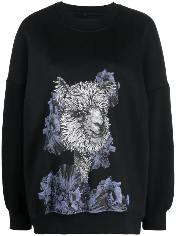 IOANA CIOLACU Graphic-print Jumper - Black