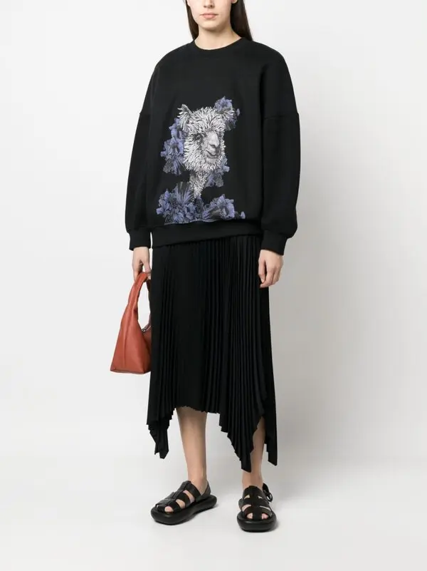 IOANA CIOLACU Graphic-print Jumper - Black