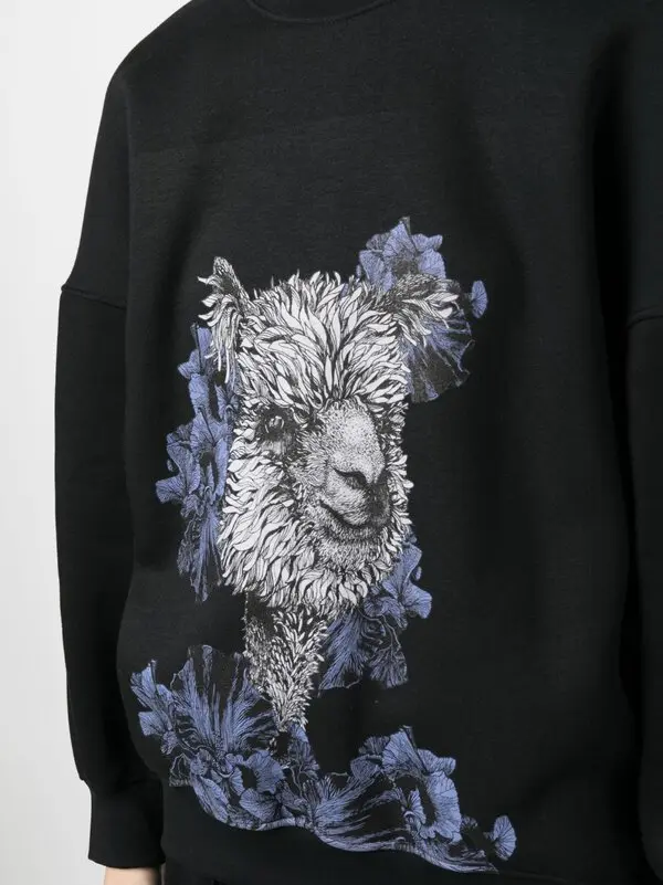 IOANA CIOLACU Graphic-print Jumper - Black