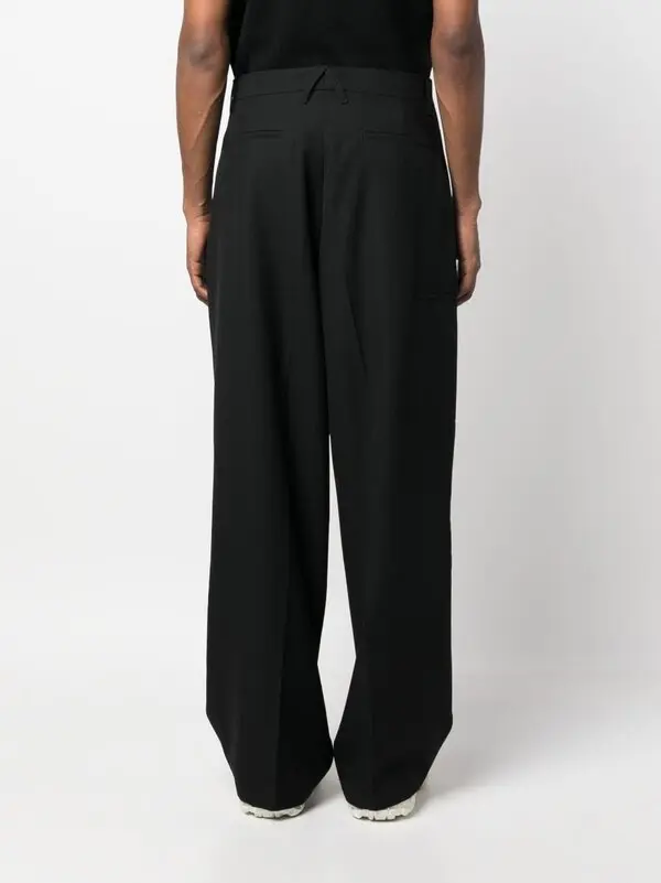 AMBUSH Wide-leg Wool Suit Trousers - Tap Shoe No Color