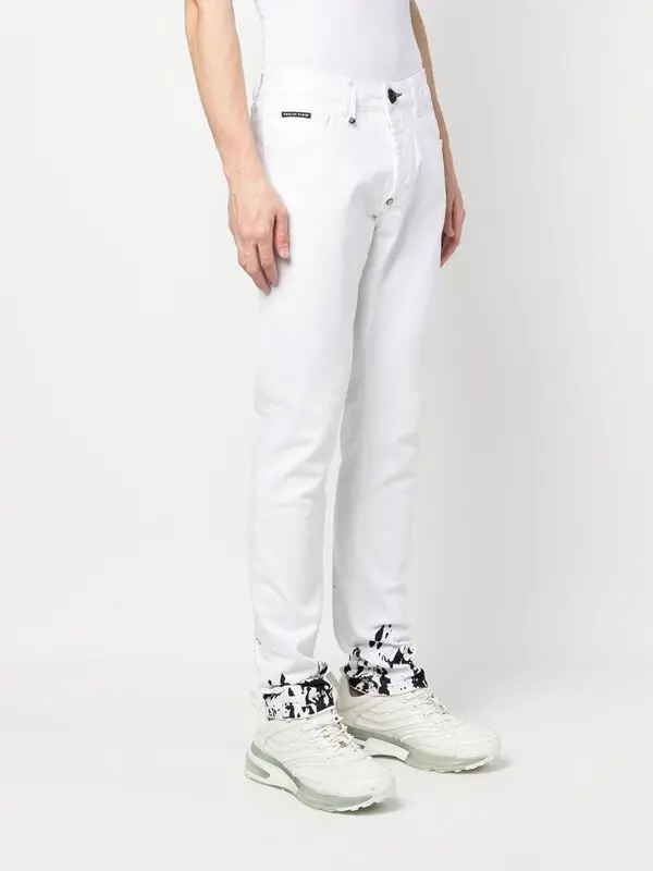 Philipp Plein Graphic-print Slim-cut Jeans