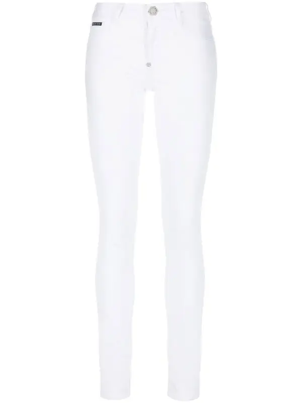 Philipp Plein High-rise Skinny Jeans - White