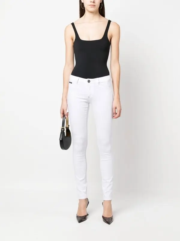Philipp Plein High-rise Skinny Jeans - White