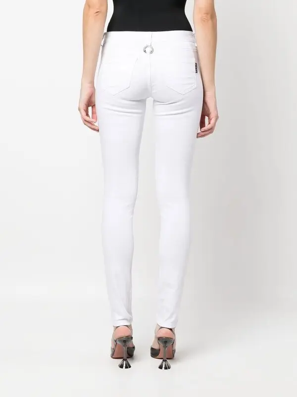 Philipp Plein High-rise Skinny Jeans - White