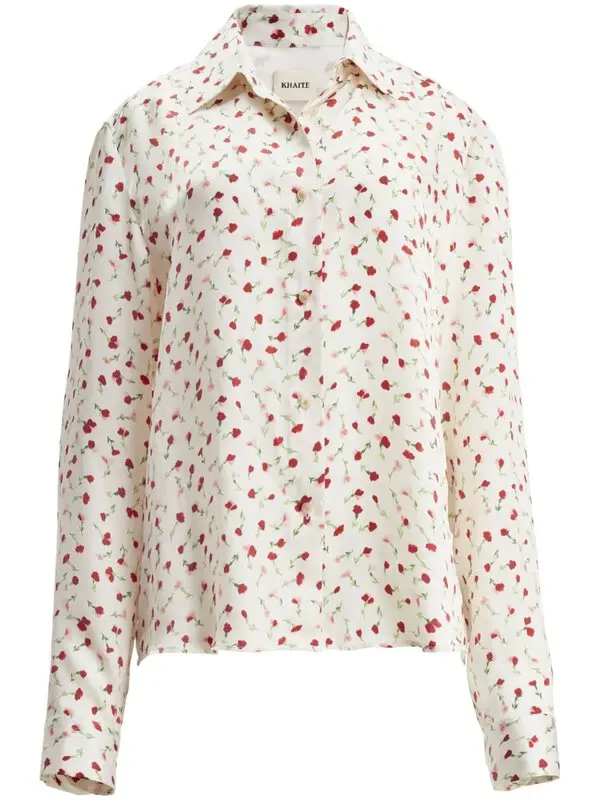 Khaite Argo Rose-print Shirt
